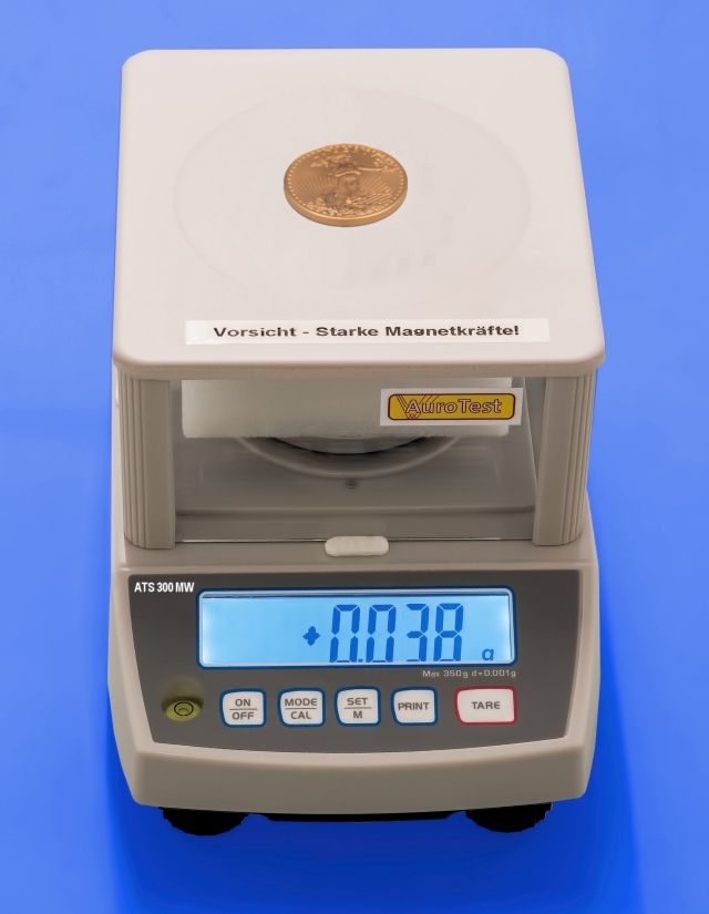 Münzen prüfen - Gold coin testing